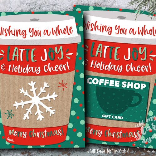 PRINTABLE Sending You a Cup of Cheer Merry Christmas Coffee - Etsy