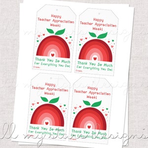 PRINTABLE Happy Teacher Appreciation Week! Thank You so Much for ...