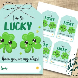 I'm so LUCKY to Have You in My Class! Tag | St. Patrick's Day Treat Tag ...