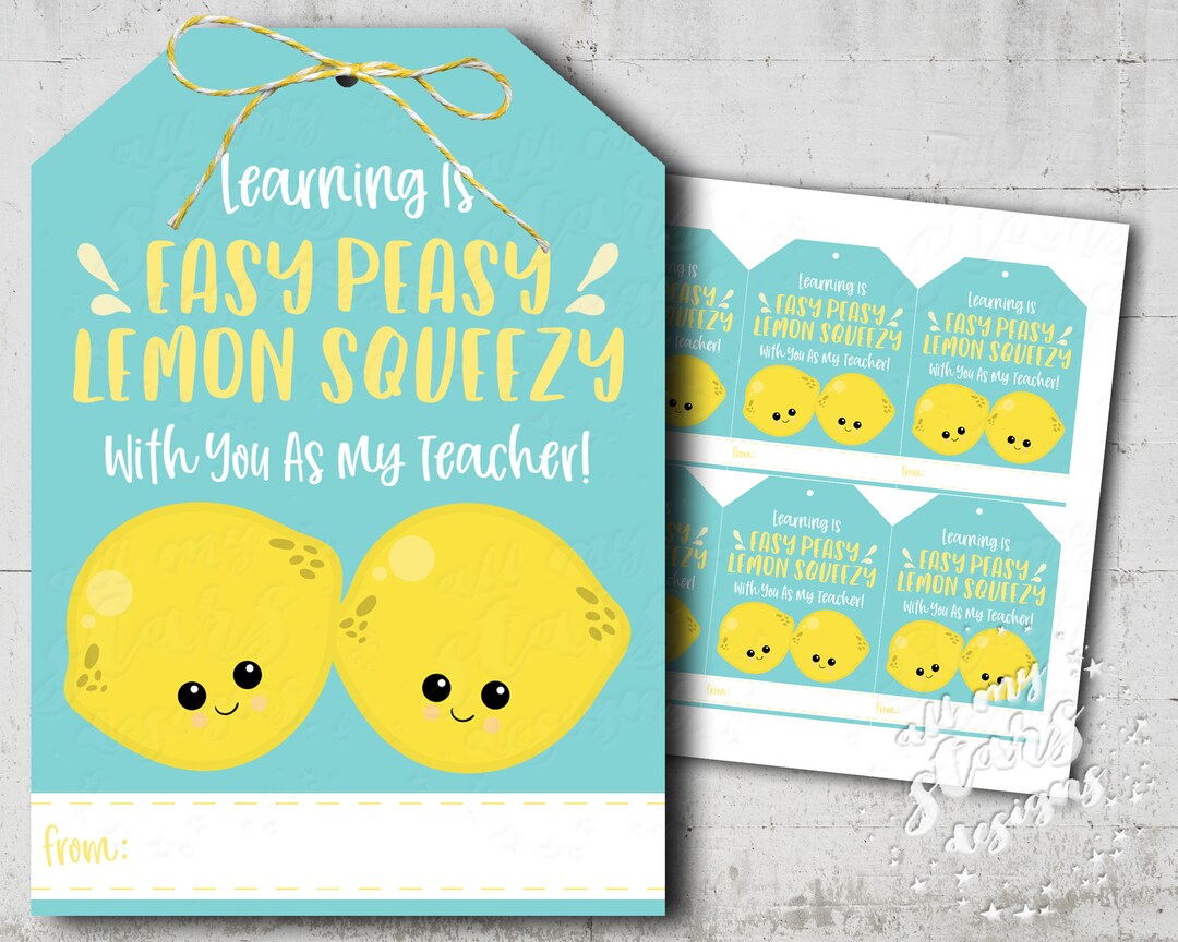 PRINTABLE Learning is Easy Peasy LEMON SQUEEZY With You as My - Etsy
