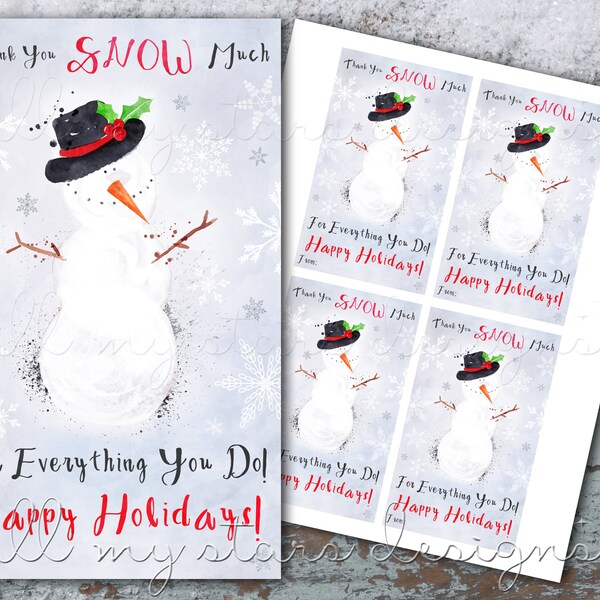 Thank You Snow Much - Etsy