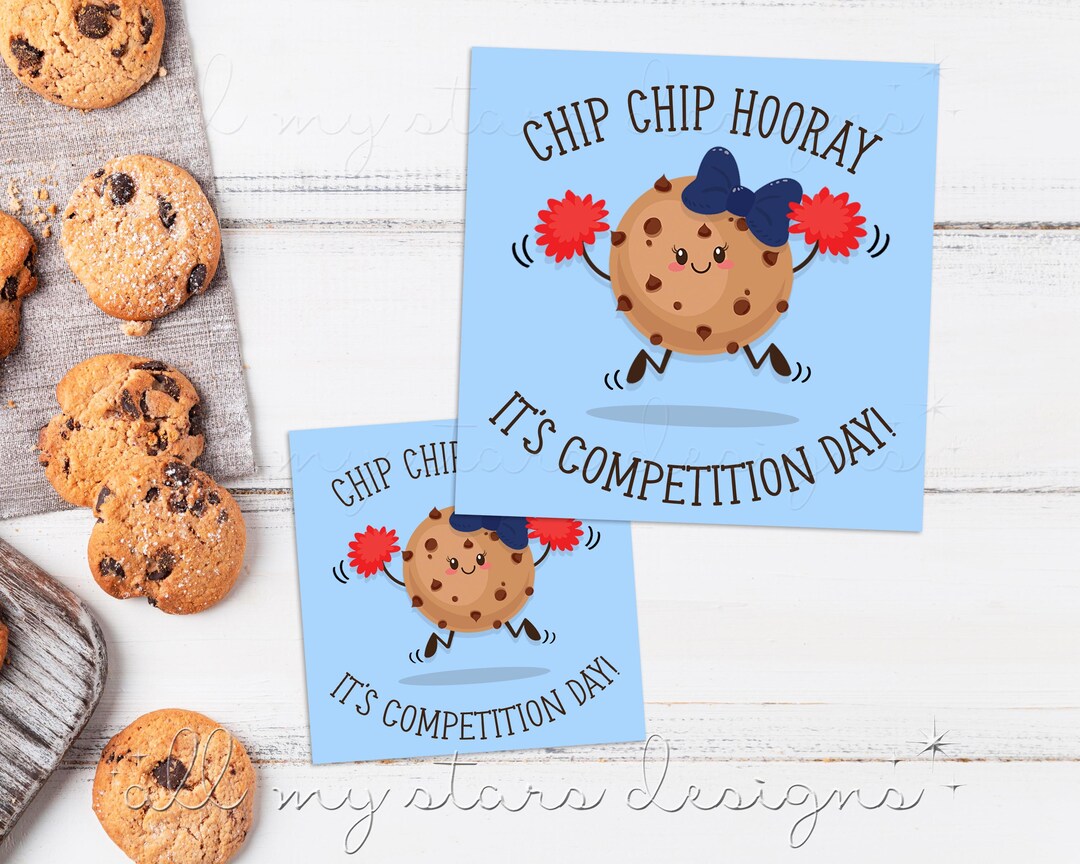 PRINTABLE Chip Chip Hooray It's Competition Day! Cookie Tag | Instant ...