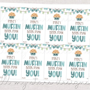 PRINTABLE There's MUFFIN Better Than You! Cute Muffin Tag | Instant ...