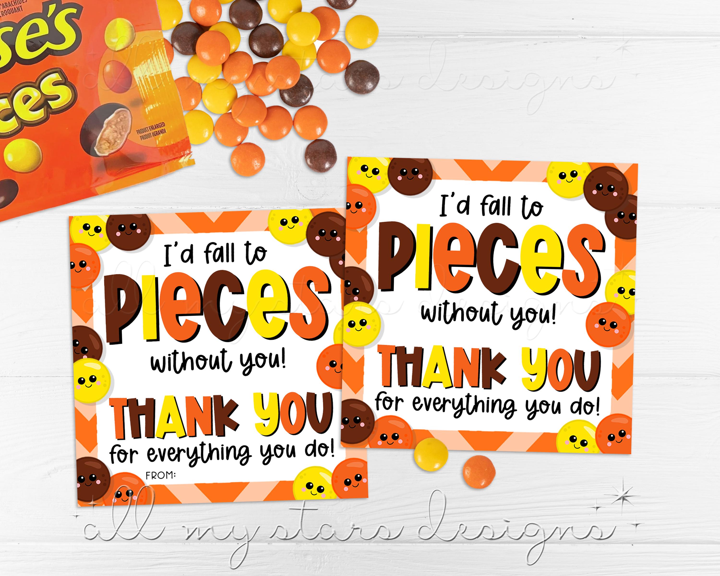 PRINTABLE I'd Fall to PIECES Without You! Tag | Instant Download ...
