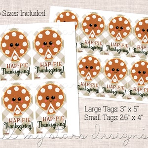 PRINTABLE Hap-pie Thanksgiving! Pumpkin Pie Tag | Instant Download ...