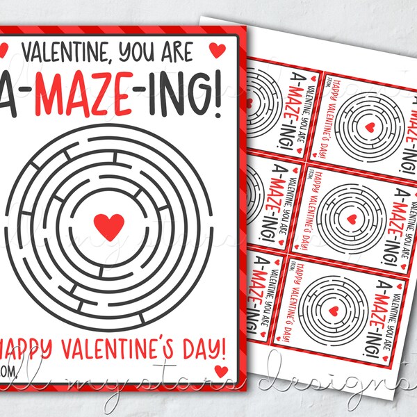 Maze Valentine - Etsy