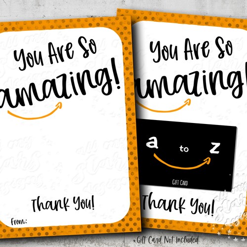 Printable AMAZING Amazon Gift Card Holder. You Are Amazing - Etsy