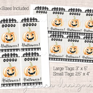 PRINTABLE Happy Halloween! Jack O' Lantern Tag | Instant Download ...