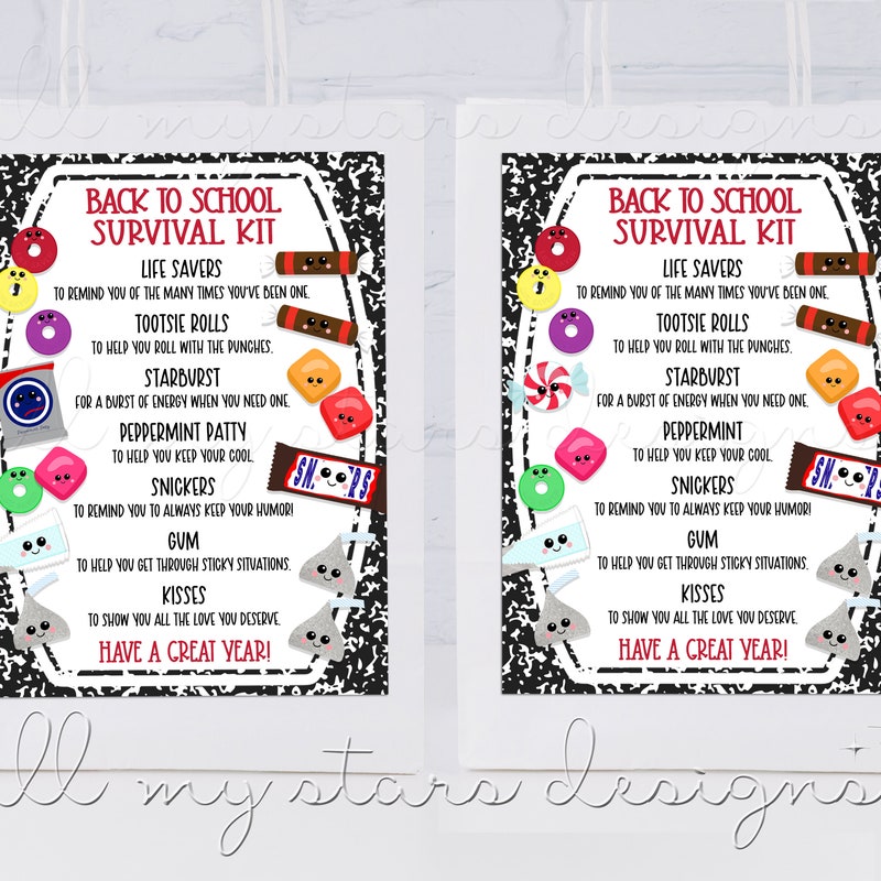 Teacher Back to School Survival Kit - Etsy