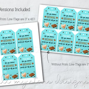 PRINTABLE Teachers Like You Deserve BROWNIE Points for All That You Do ...
