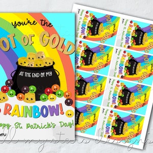 PRINTABLE You're the Pot of Gold at the End of My Rainbow! Happy St ...