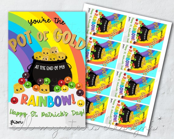 PRINTABLE You're the Pot of Gold at the End of My Rainbow | Etsy