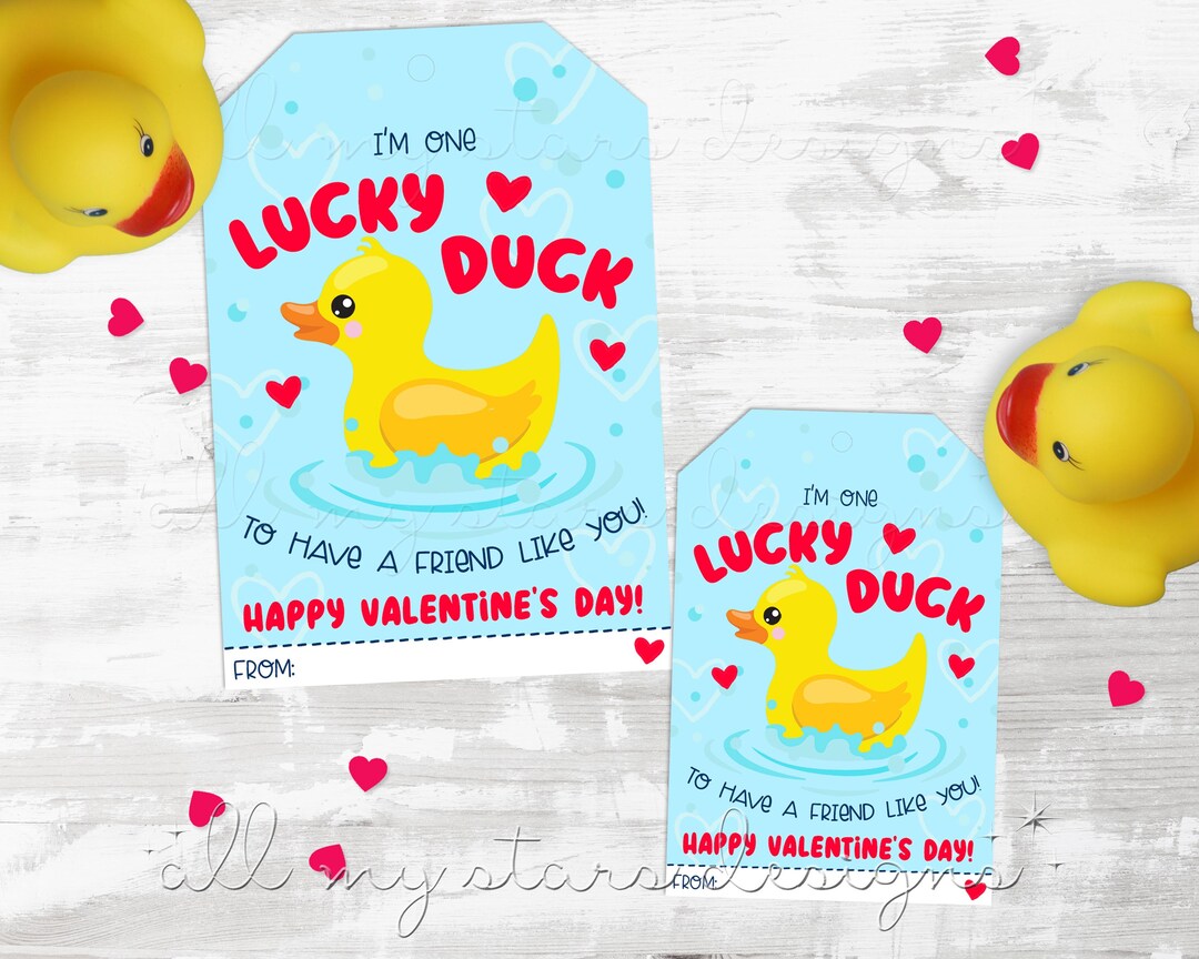 PRINTABLE I'm One LUCKY DUCK to Have a Friend Like You! Tag | Instant ...