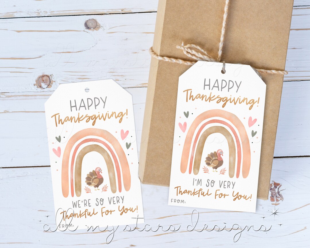 PRINTABLE Happy Thanksgiving! We're/i'm so Very Thankful for You ...