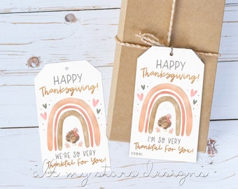 Friend-chip Thanksgiving Gift Tags for Kids Printable - Etsy