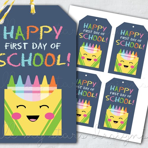PRINTABLE Happy First Day of School Welcome Back to School - Etsy