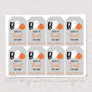 PRINTABLE BOO! Here's a Treat for You! Happy Halloween! Ghost and ...