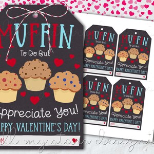 PRINTABLE MUFFIN to Do but Appreciate You Happy Valentine's Day Muffin ...