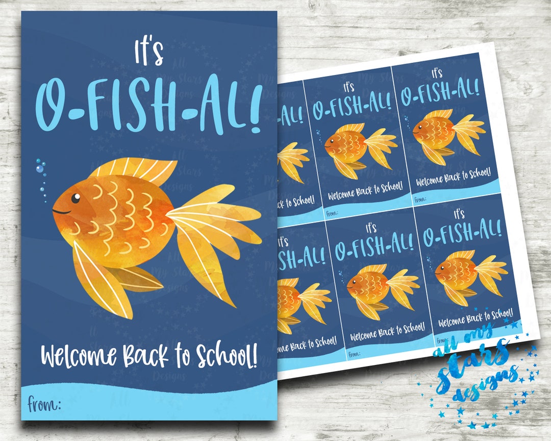 PRINTABLE It's O-FISH-AL Welcome Back to School Back - Etsy