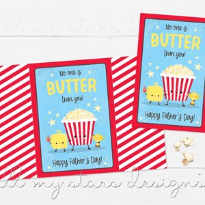 PRINTABLE No One IS BUTTER Than You! Happy Father's Day! Popcorn Tag ...