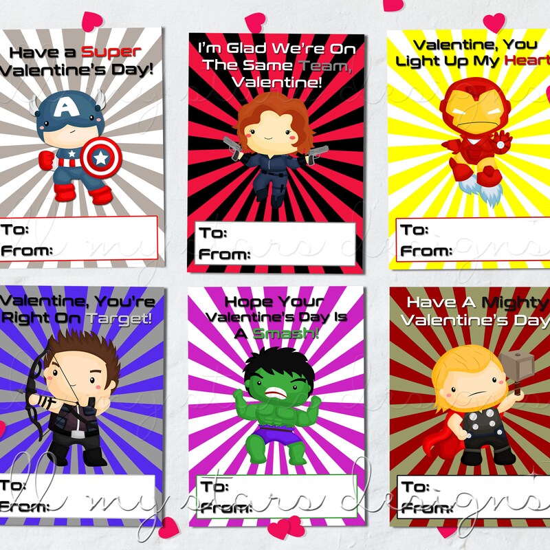 Superhero Valentine - Etsy