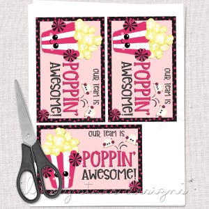 PRINTABLE Our Team is POPPIN' Awesome! Tag | Instant Download | Cheer ...