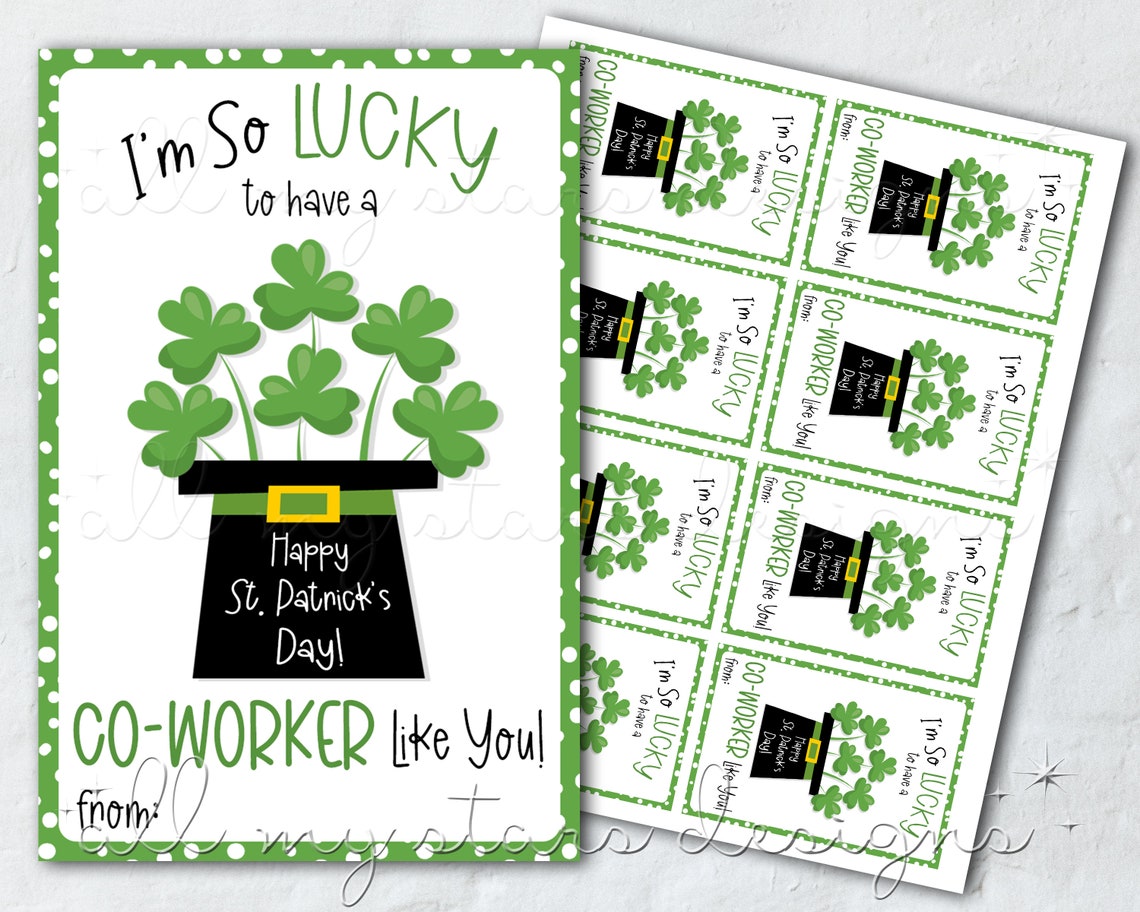 PRINTABLE I'm so LUCKY to Have a Co-worker Like You Tag - Etsy