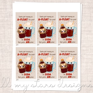 PRINTABLE Thanks for Keeping Us A-FLOAT This Year! We SODA Think You're ...