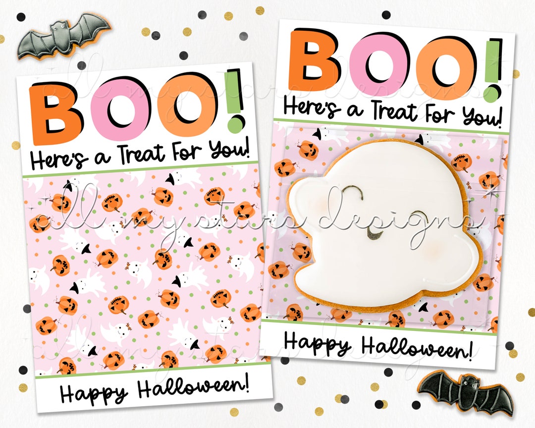 PRINTABLE BOO Here's a Treat for You Happy Halloween - Etsy