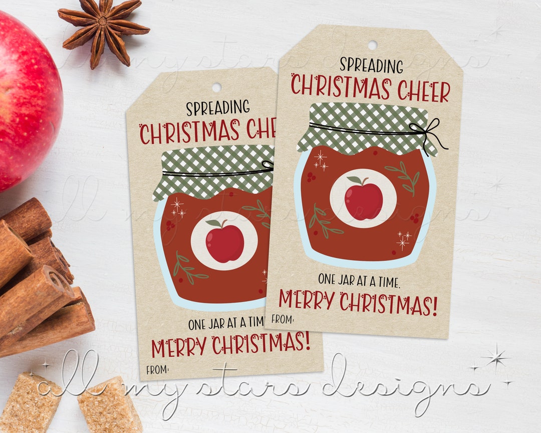 PRINTABLE Spreading Christmas Cheer One Jar at a Time. Merry Christmas ...
