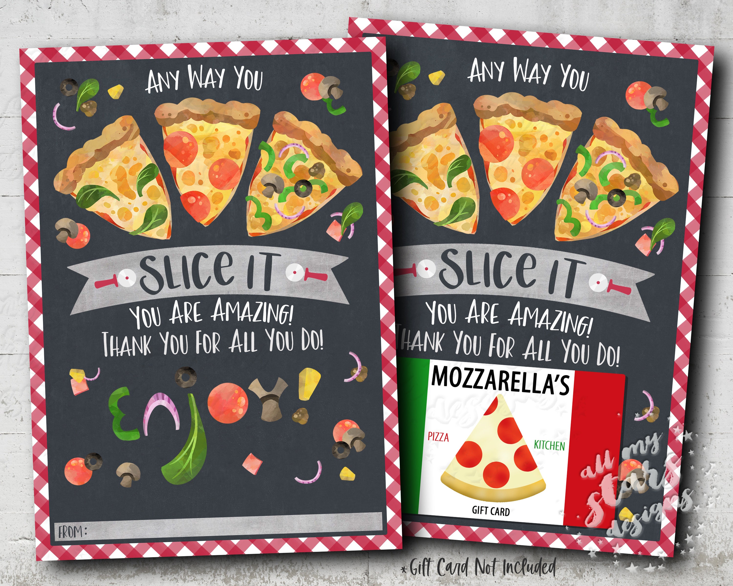 PRINTABLE Wishing Any Way You SLICE IT You Are Amazing Thank - Etsy