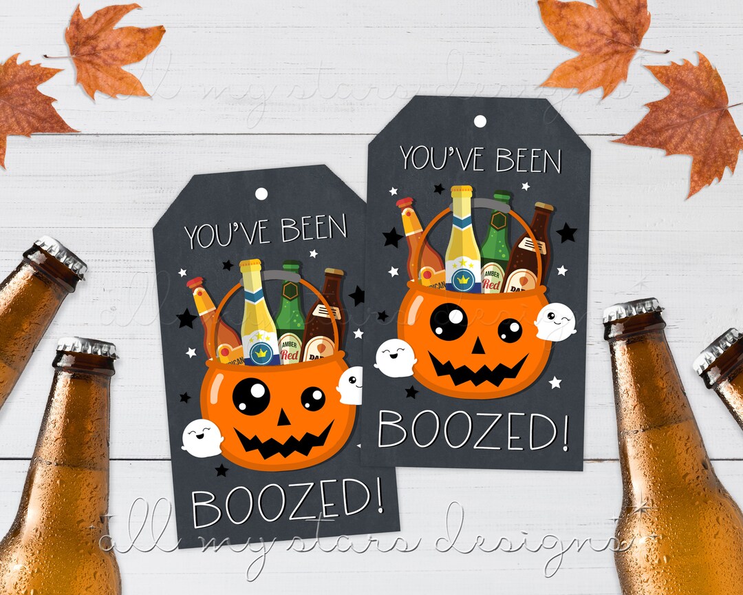 PRINTABLE You've Been BOOZED! Adult Boo Gift Tag | Instant Download ...