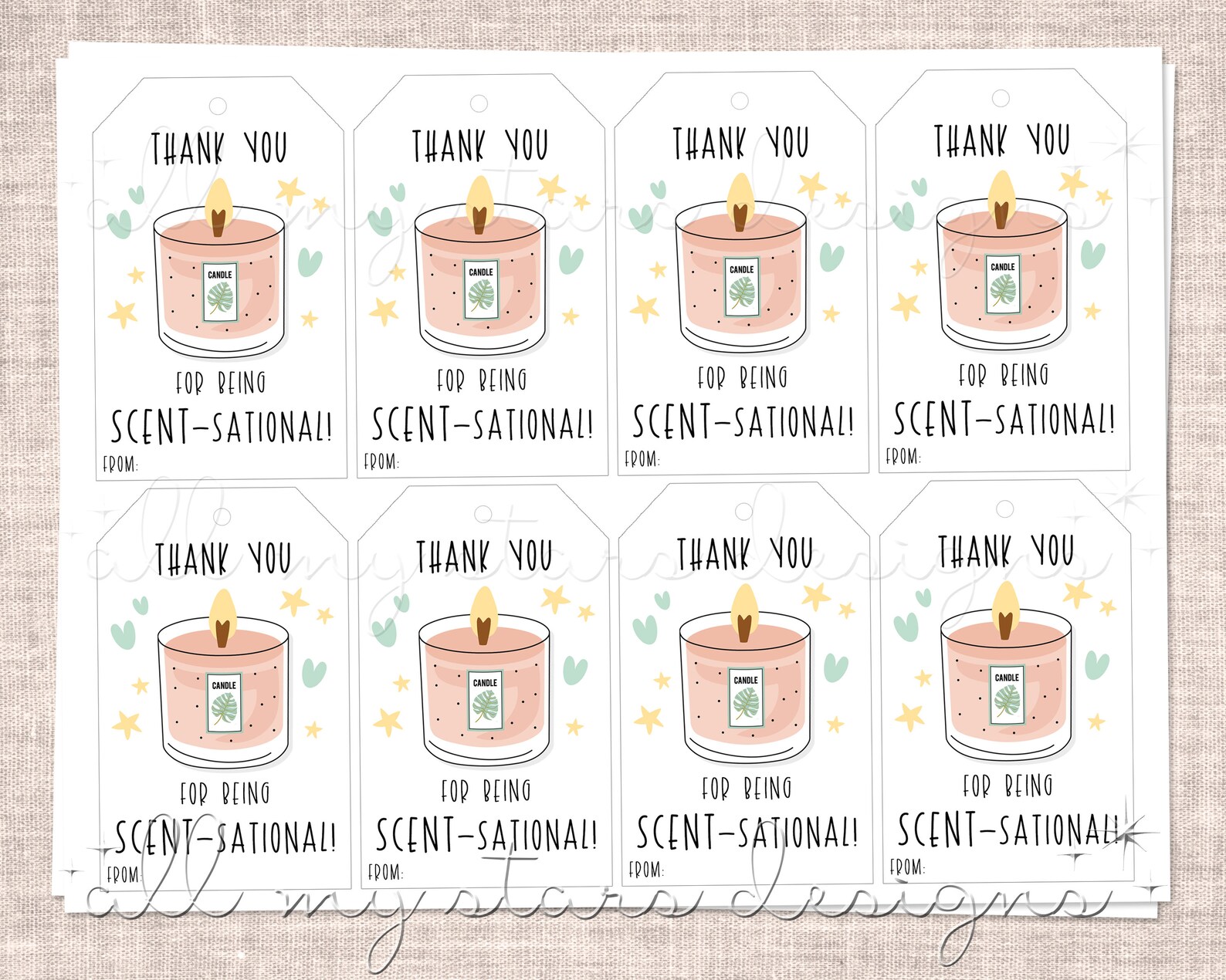 PRINTABLE Thank You for Being Scent-sational! Tag | Instant Download ...