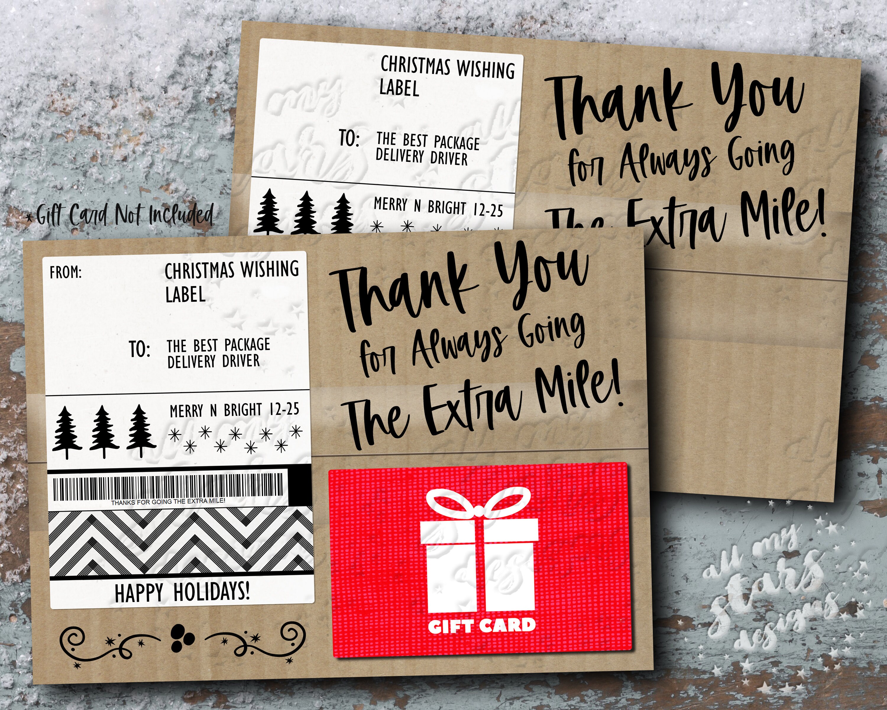 PRINTABLE Thank You for Always Going the Extra Mile! Happy Holidays ...