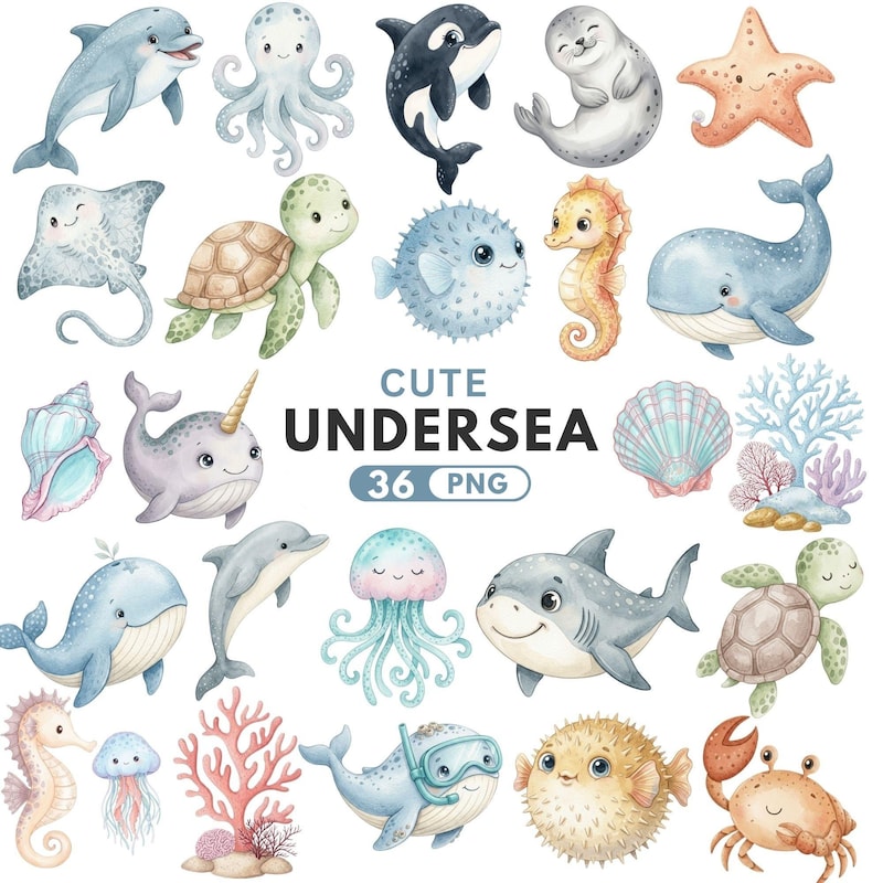 Watercolour Whales - Etsy UK