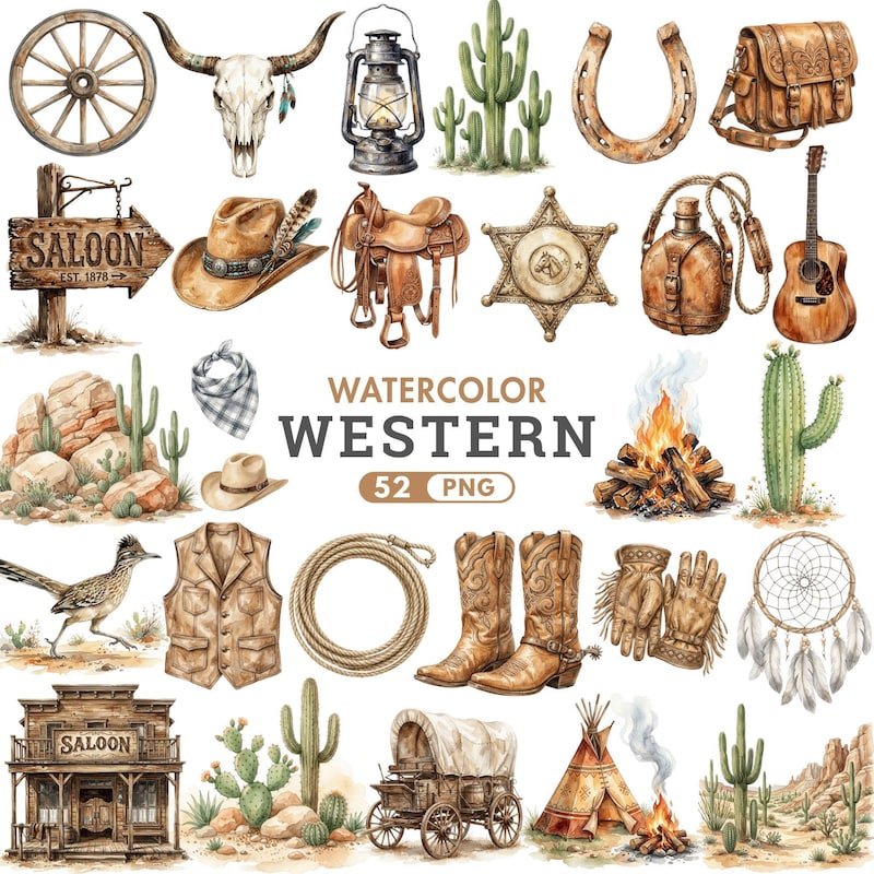 Cowboy Western Stencil - Etsy