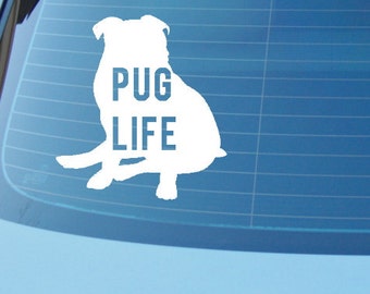 Pug Vinyl Decal | Etsy