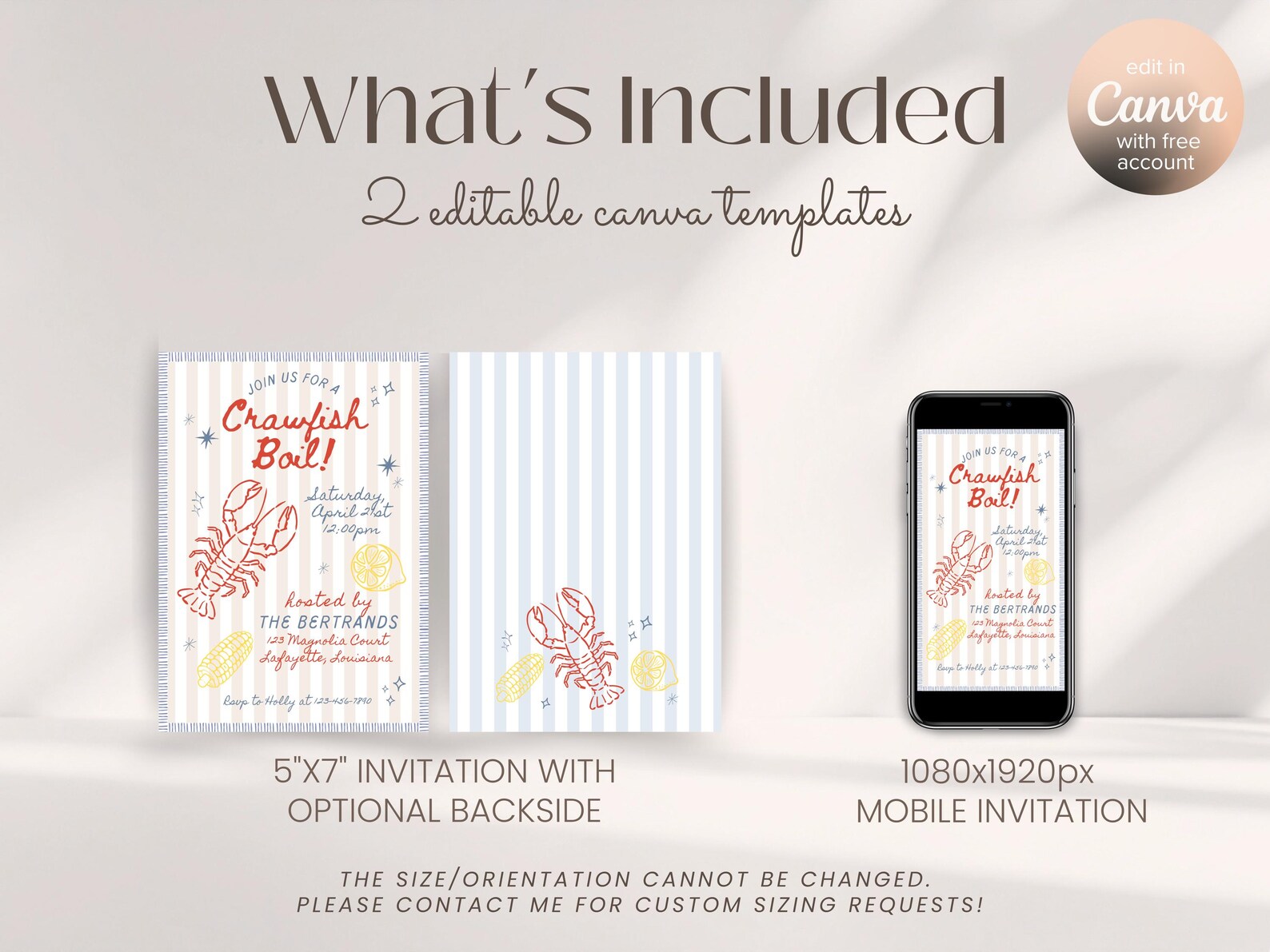 Crawfish Boil Party Invitation Template, Let the Good Times Boil ...