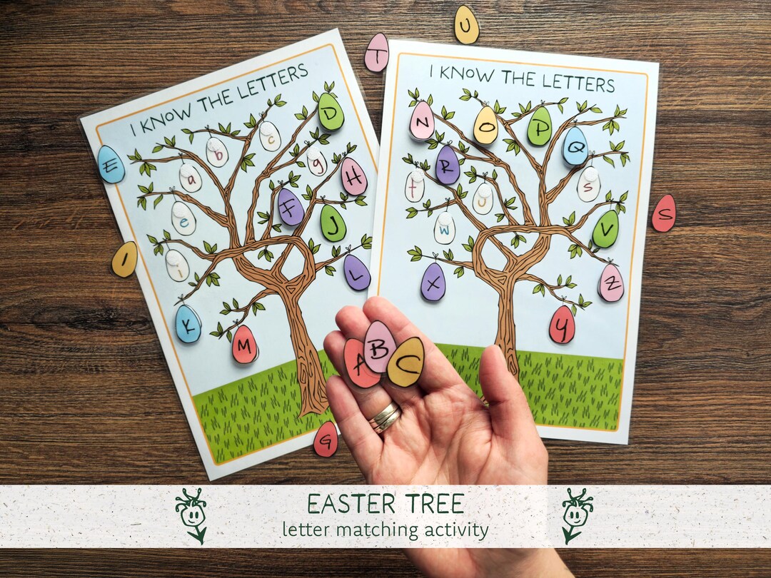 Easter Alphabet Matching Printable for Toddlers and Preschoolers, Early ...