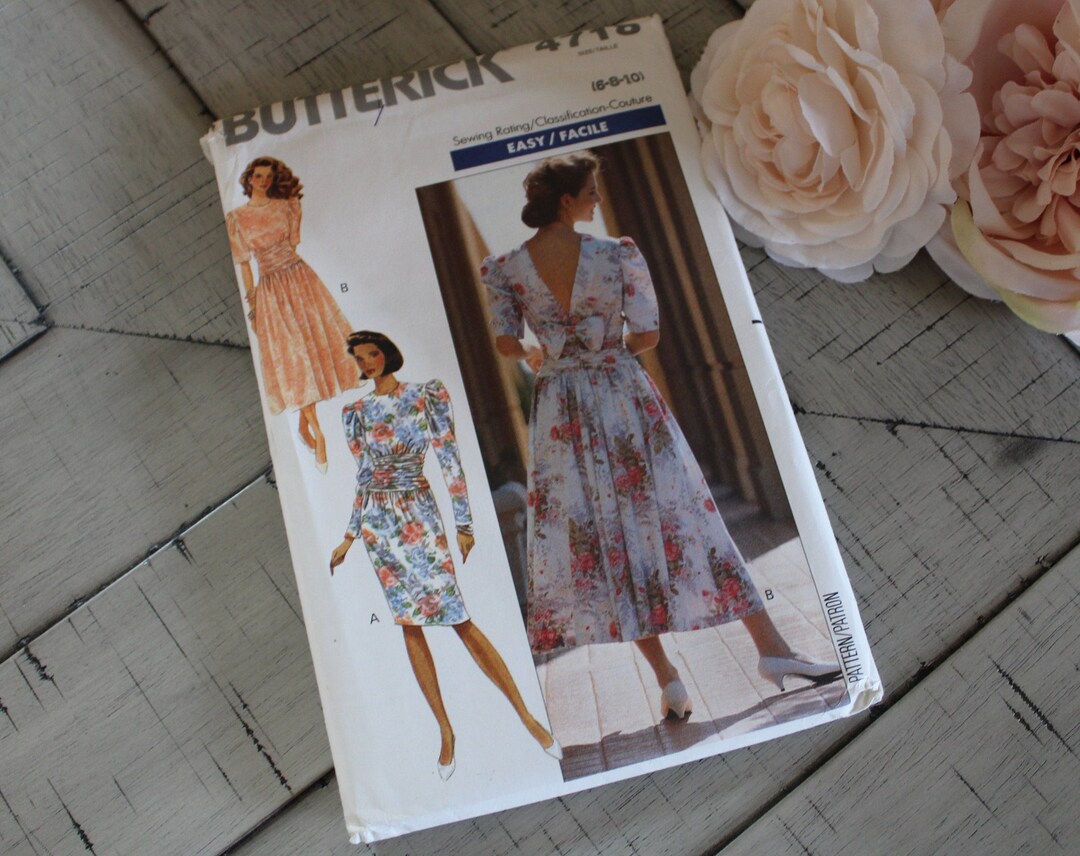 Butterick Pattern 4718 Easy Pattern in Size 6 8 10 Uncut - Etsy