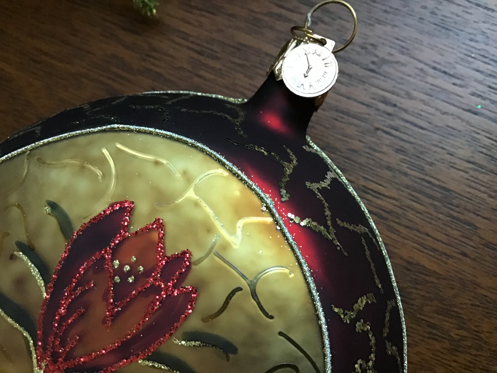 Department 56 Beautiful Large Glass Ornament Oval Disc Shaped - Etsy