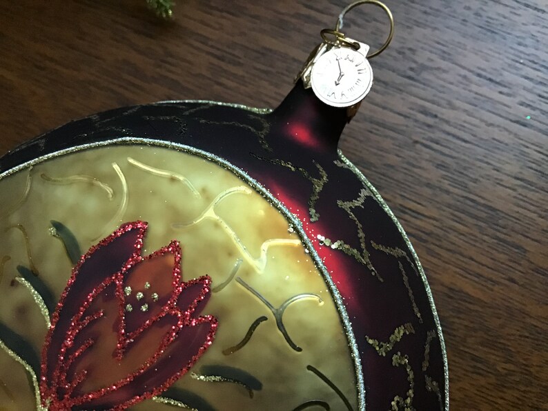 Department 56 Beautiful Large Glass Ornament Oval Disc Shaped - Etsy