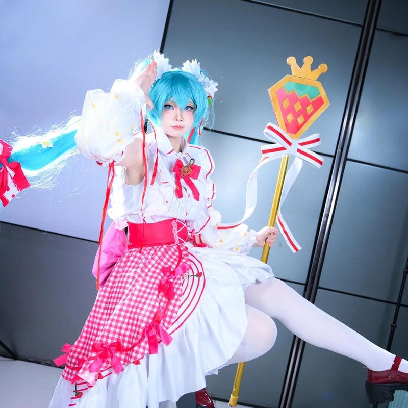 Miku Strawberry Cosplay - Etsy