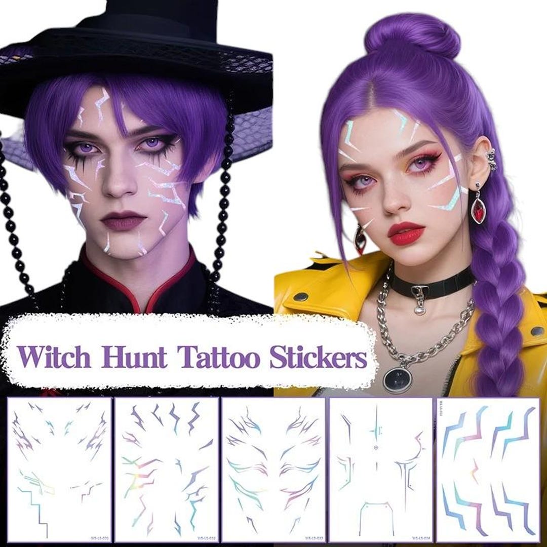 Kpop Demon Hunter Tattoo Stickers Huntrix Tattoos Party Demon Tattoo ...