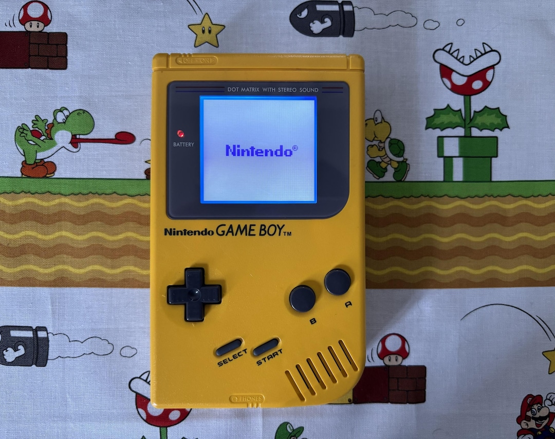 Rare- Yellow Nintendo Original Game Boy Handheld Console 1989 With ...