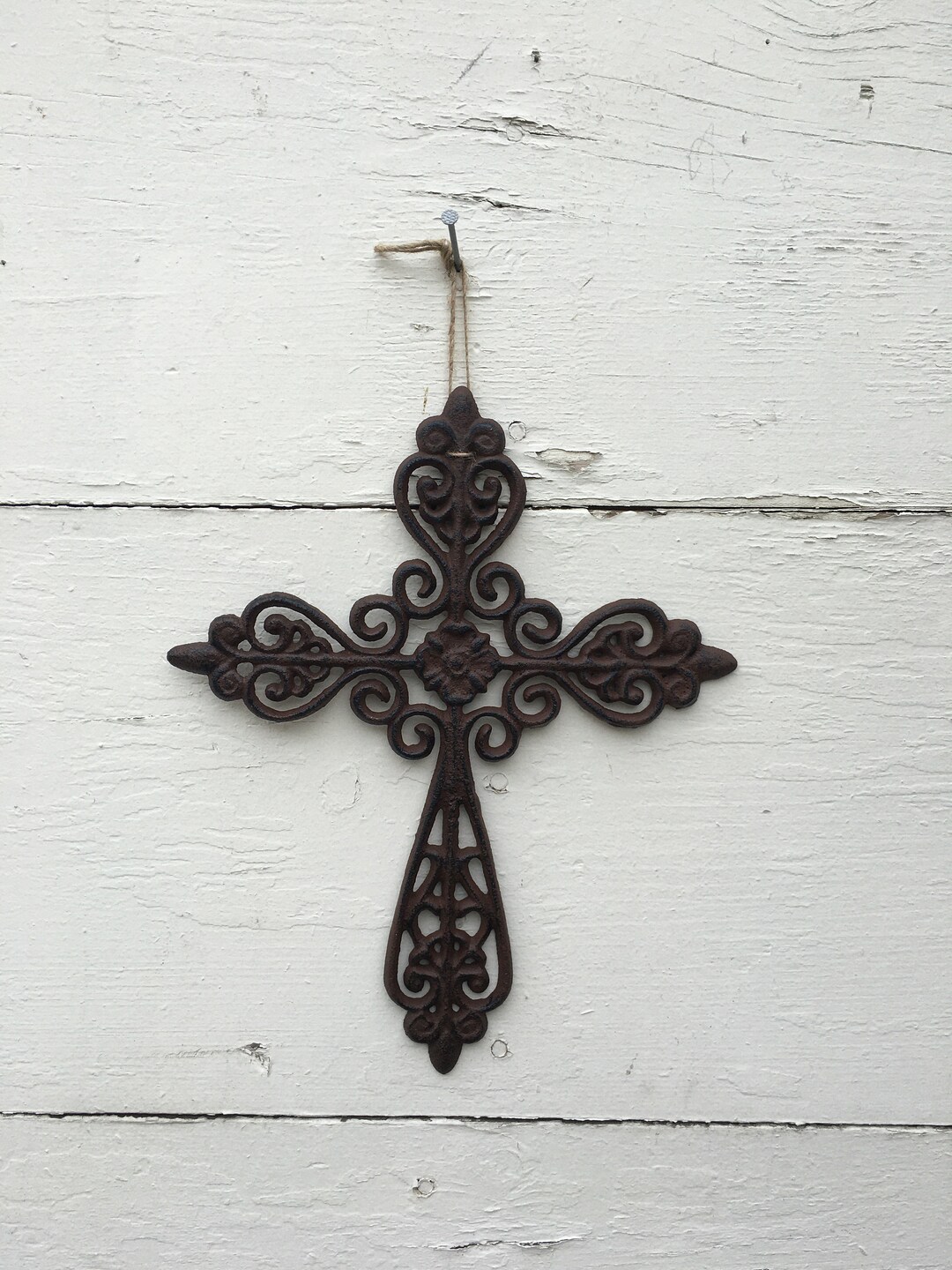 Wrought Iron Cross / Cast Iron Cross / Cross / Metal Cross / Religious ...