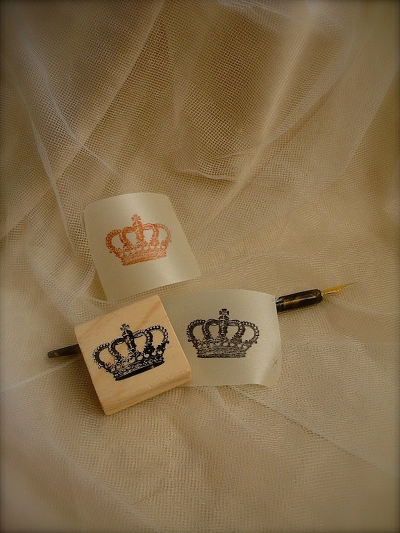 Crown Rubber Stamp // Princess Crown Rubber Stamp // Tiara Rubber Stamp ...