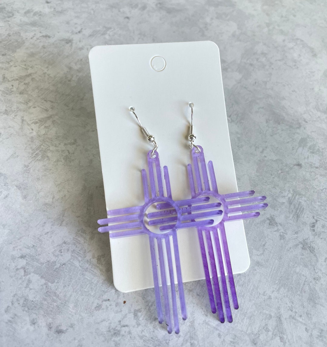 Zia Symbol Earrings, Purple Haze Earrings, Zia Symbol Earrings, Zia ...