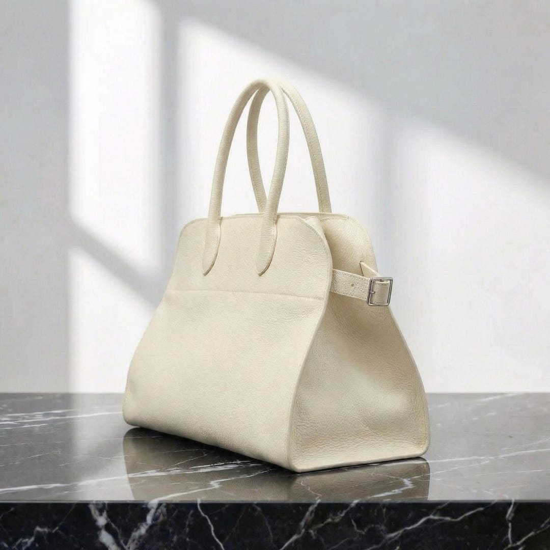 Elegant Leather Work Tote Bag, Classic Commuter Tote for Office ...