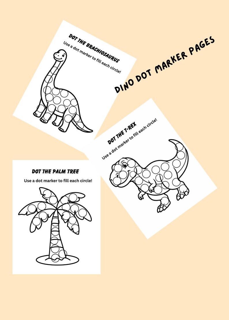 Dinosaur Dot Marker Printable Activity Pack | Preschool Bingo Dauber ...